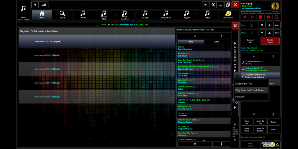 Jukebox Jockey Media Player Software Features